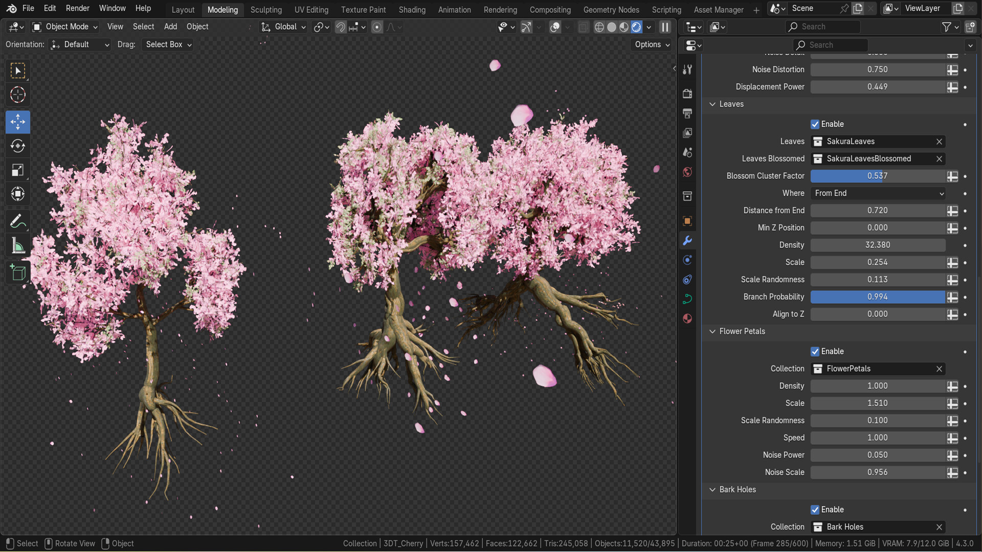 3D Tudor - 3DT Stylized Cherry Tree Geometry Node