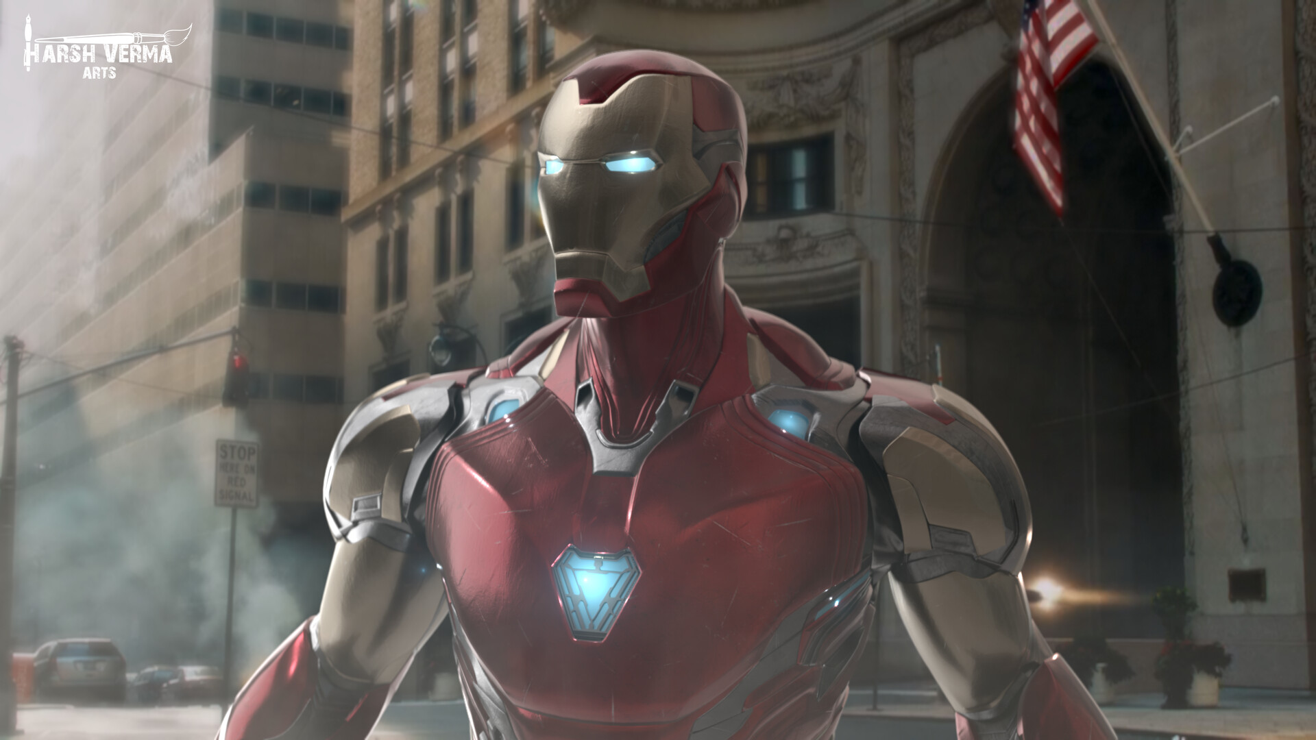 iron man mark 85 render