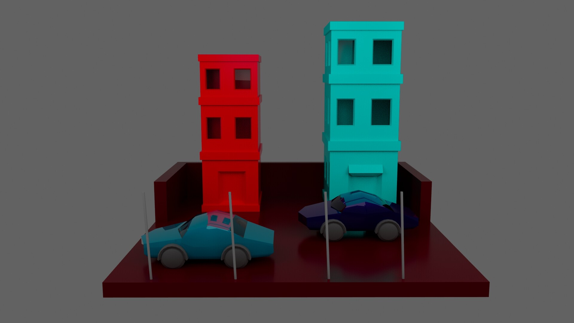 ArtStation - 3d building and car.