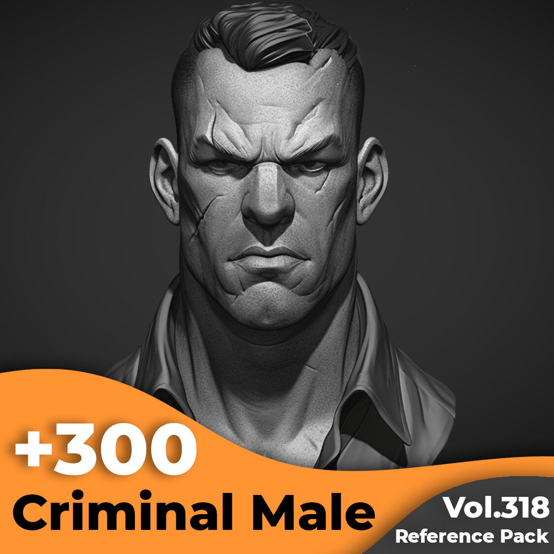 ArtStation - +300 Criminal Male Head Sculpt Reference Images(4k)