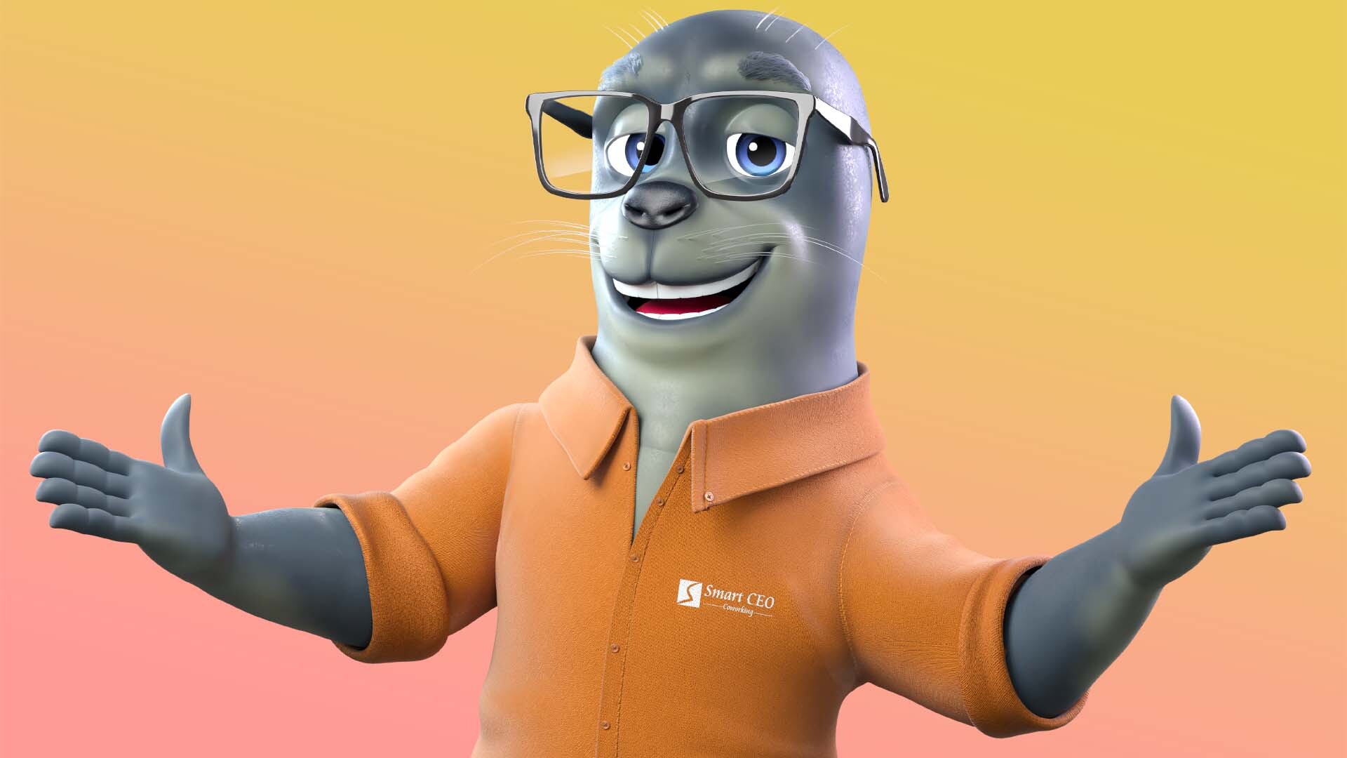 ArtStation - Mascote 3D Produtora Movement - Foca 3D