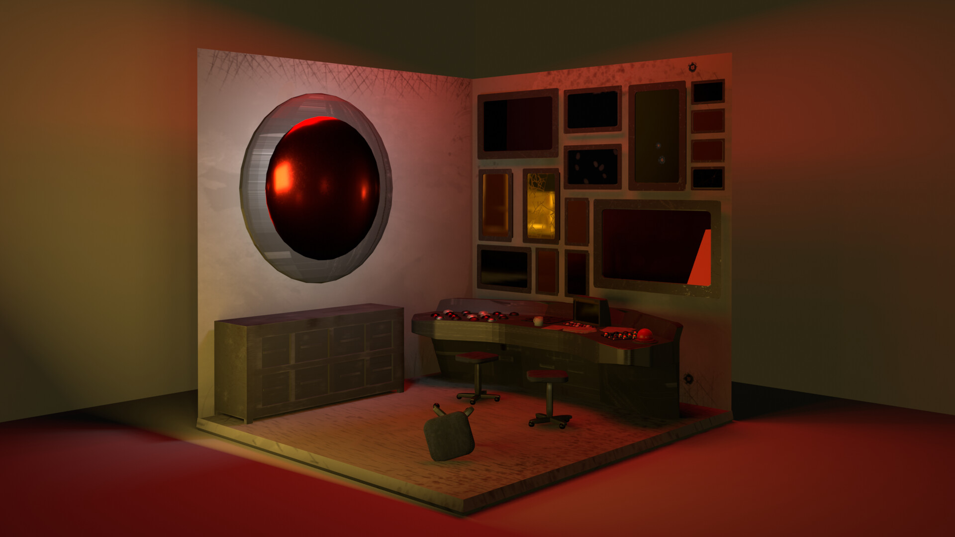 ArtStation - 3D Small Environment - Nuclear Reactor Room