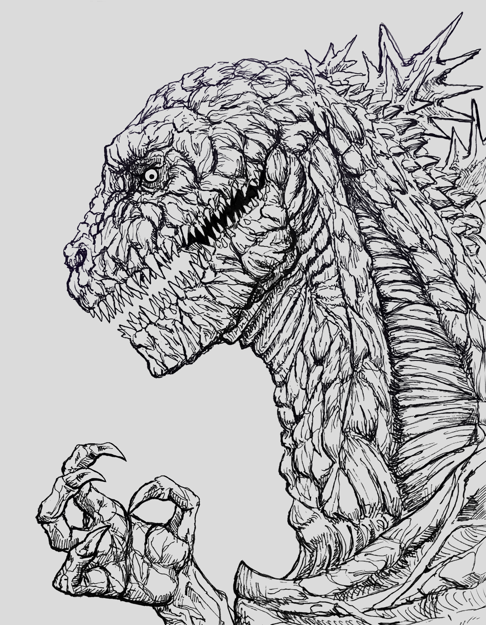 coloring pages shin godzilla