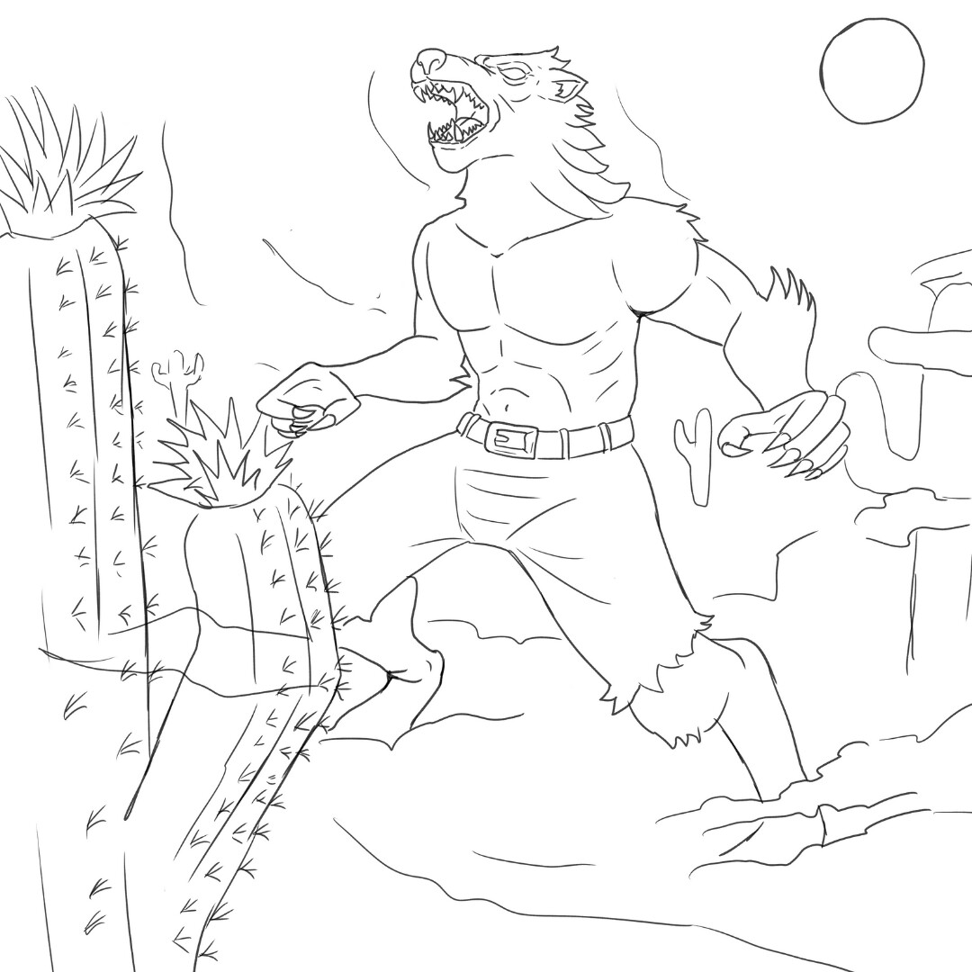 goosebumps coloring pages werewolf