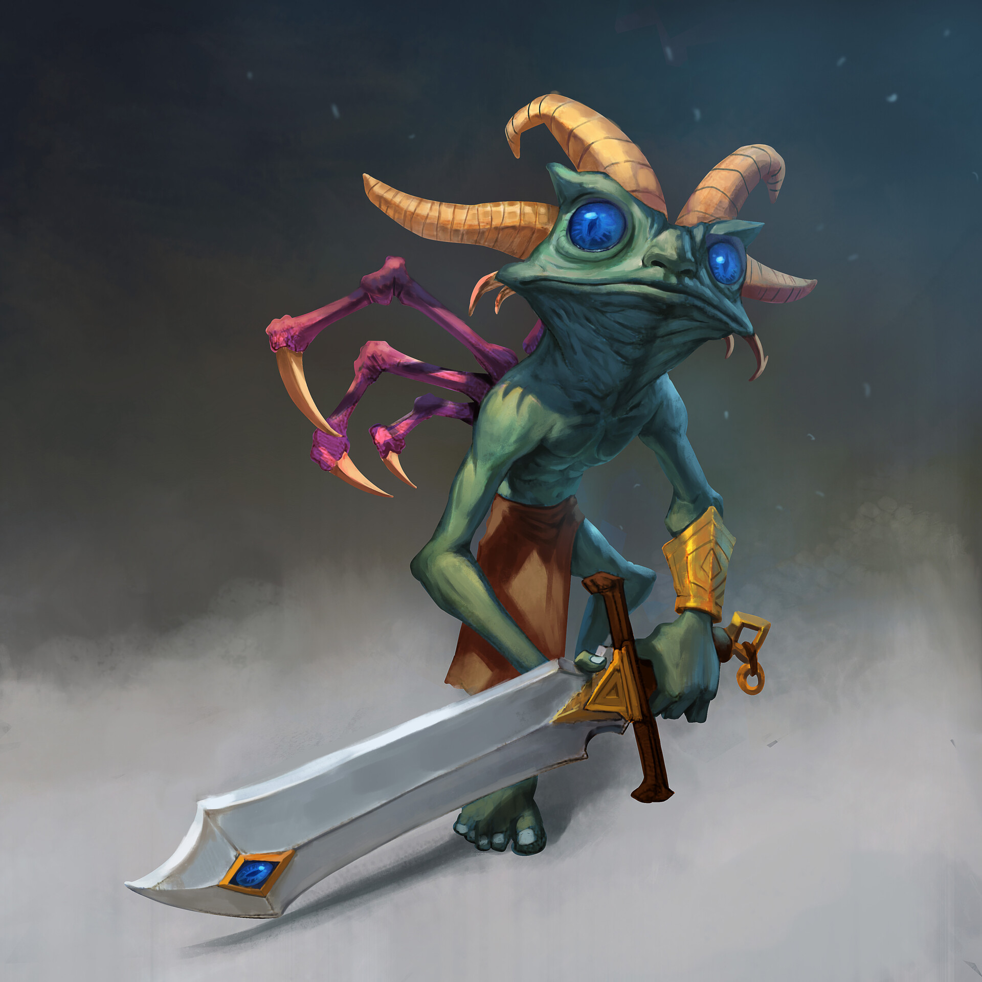 ArtStation - Ancient frog warrior Character concept
