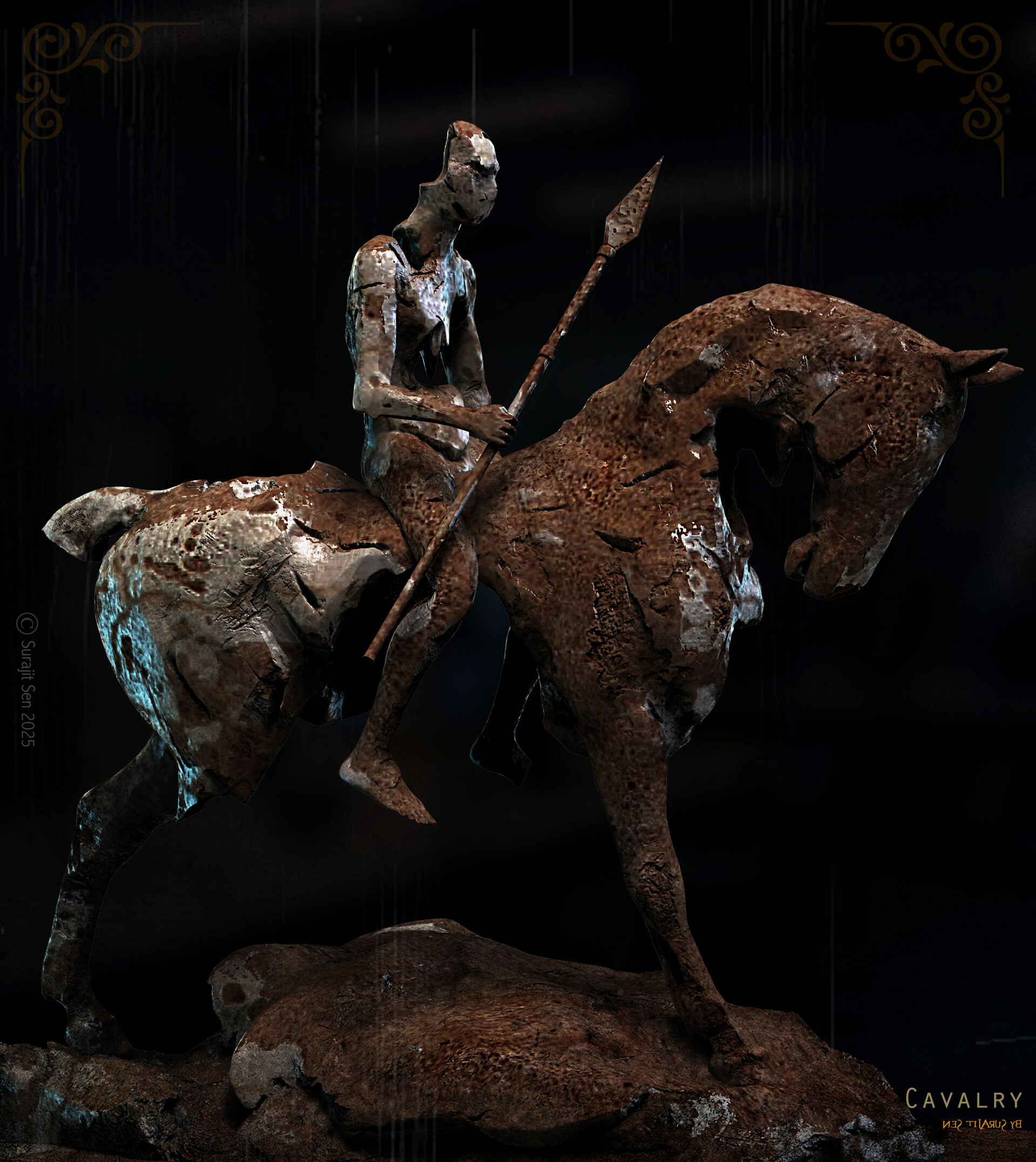 ArtStation - Cavalry - Digital Sculpture by Surajit Sen