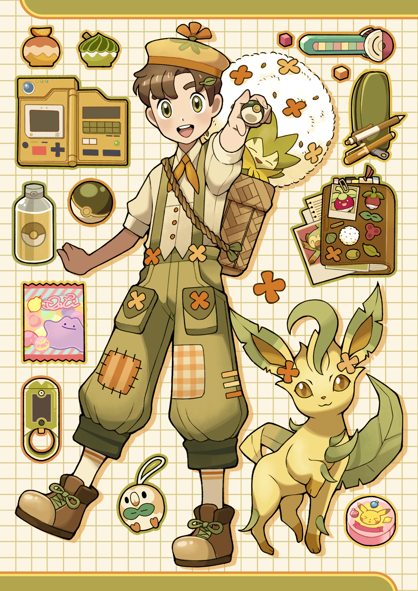 ArtStation - First Pokemon OC! Meet Keemo! 🍃