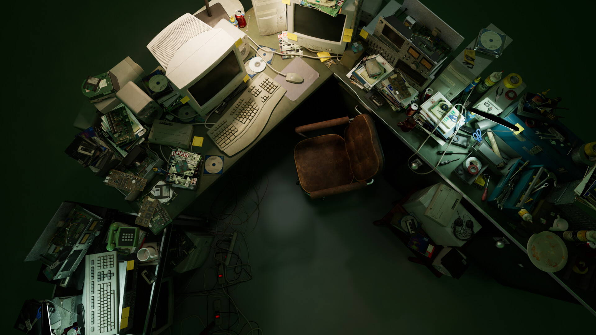 ArtStation - Retro Computer Setup | 3D Environment | 3D Modeling ...