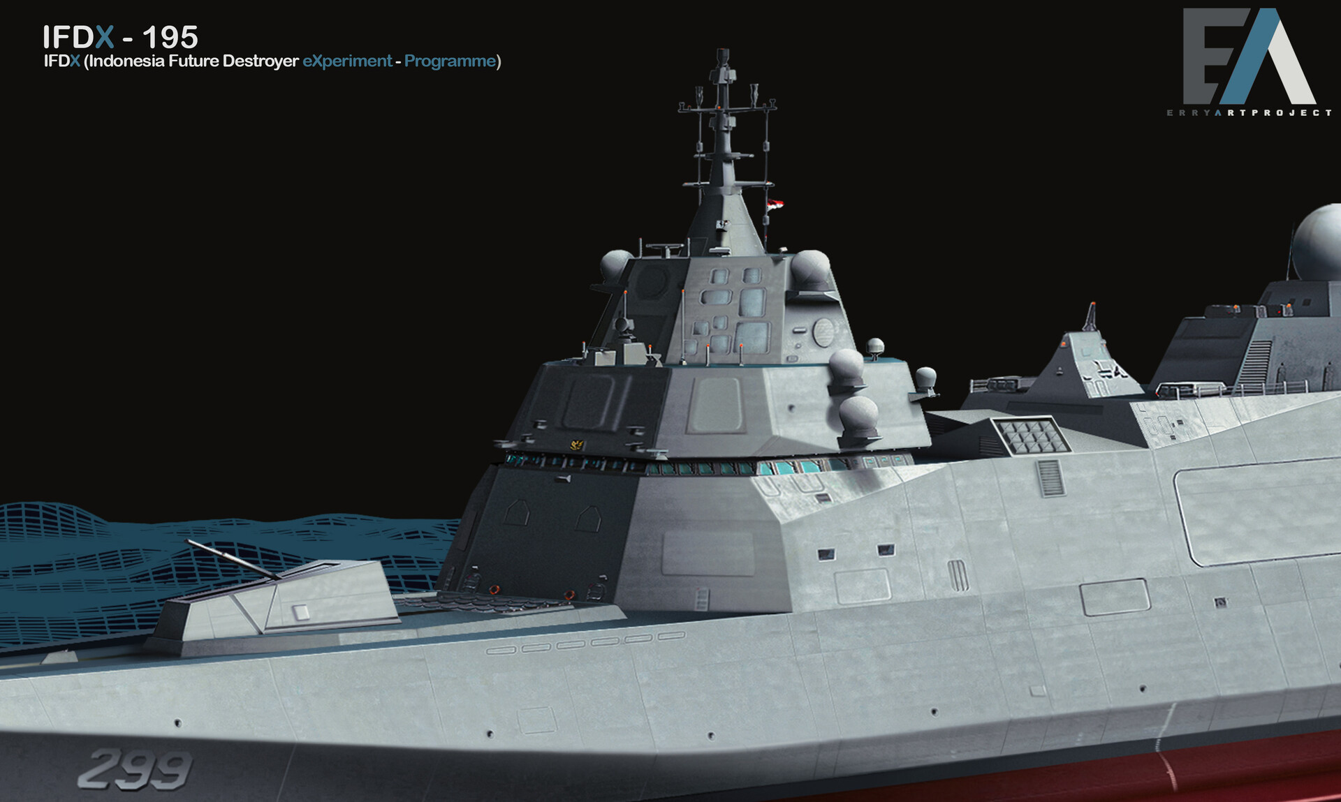 futuristic destroyer design