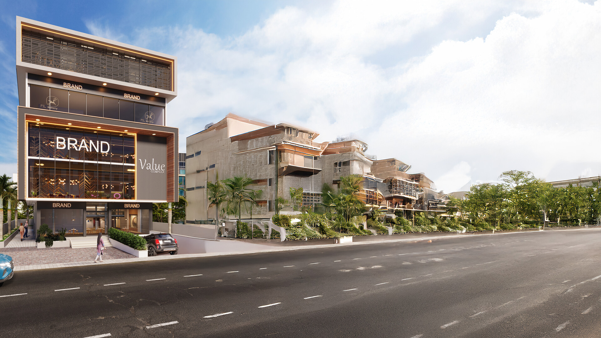 ArtStation - Shops Building Exterior