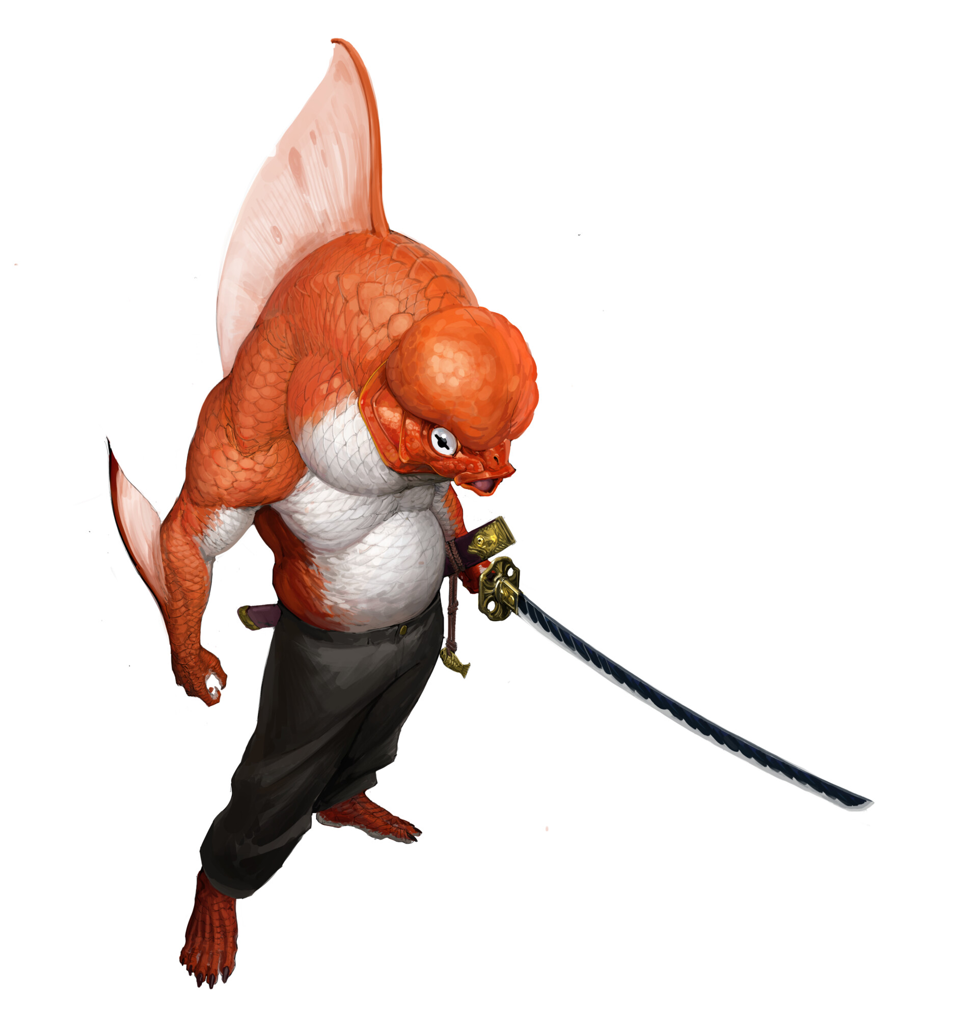 ArtStation - goldfish swordsman