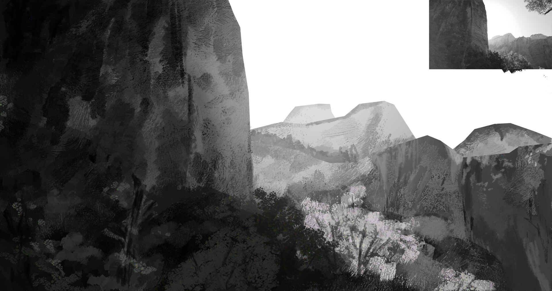 ArtStation - Landscape Value Sketch 1