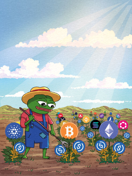 ArtStation - "Yield Farming" Trading Card Art by Erki Schotter