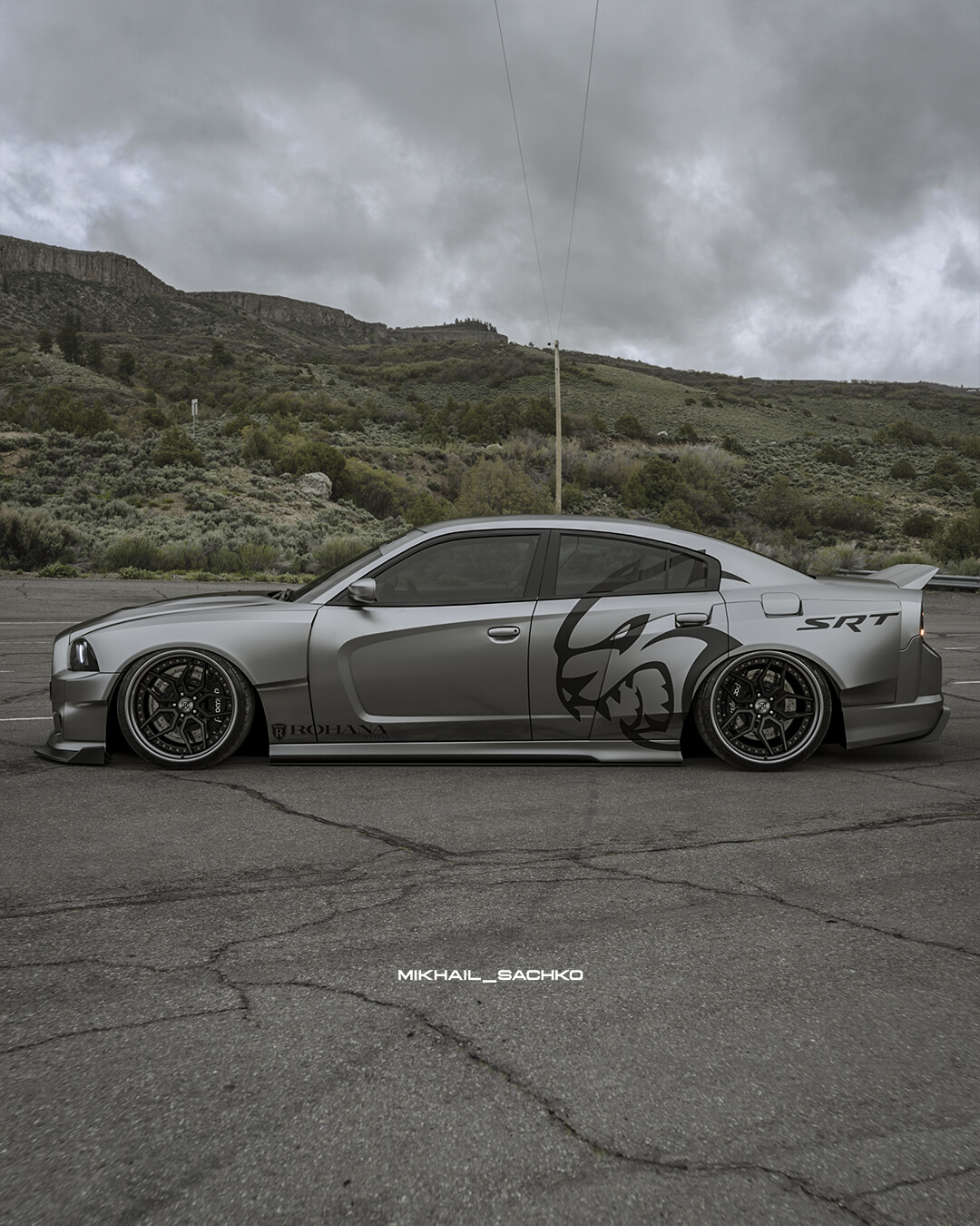 stanced hellcat charger