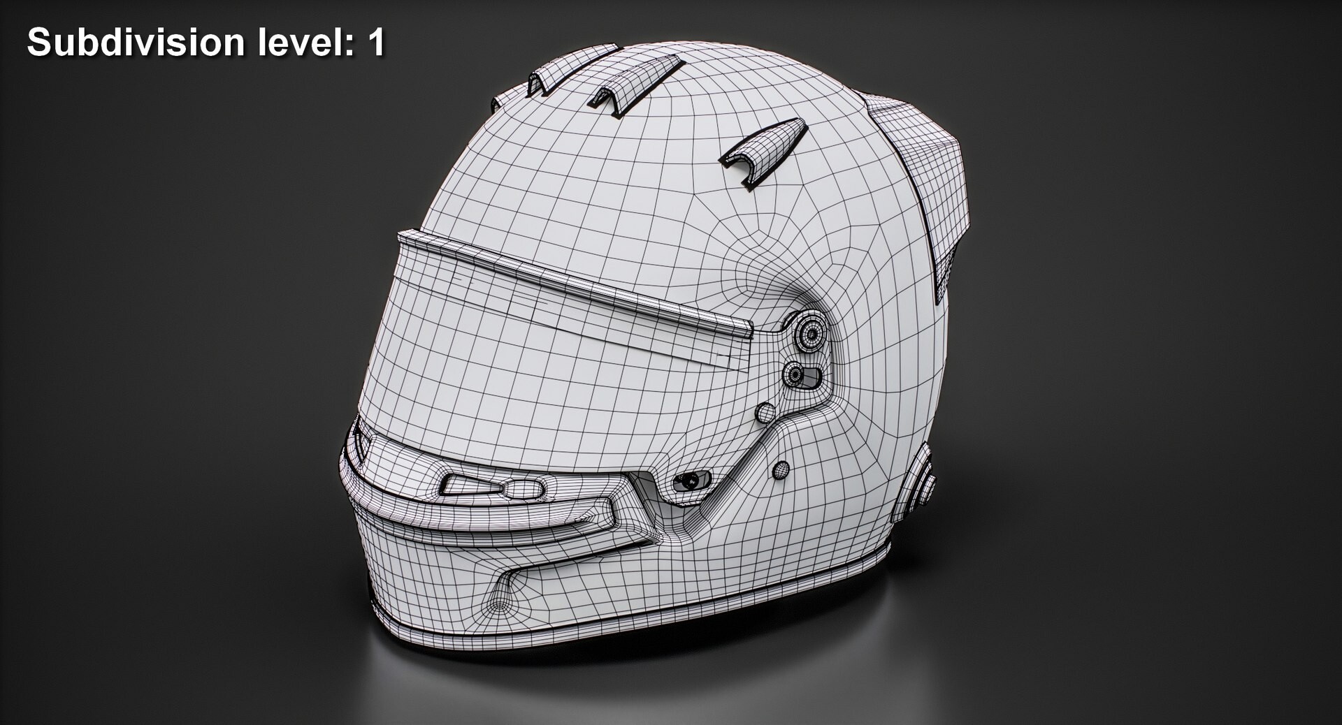 OpticalDreamSoft - Bell HP77 F1 Helmet White Mockup 2025 PBR 3D model