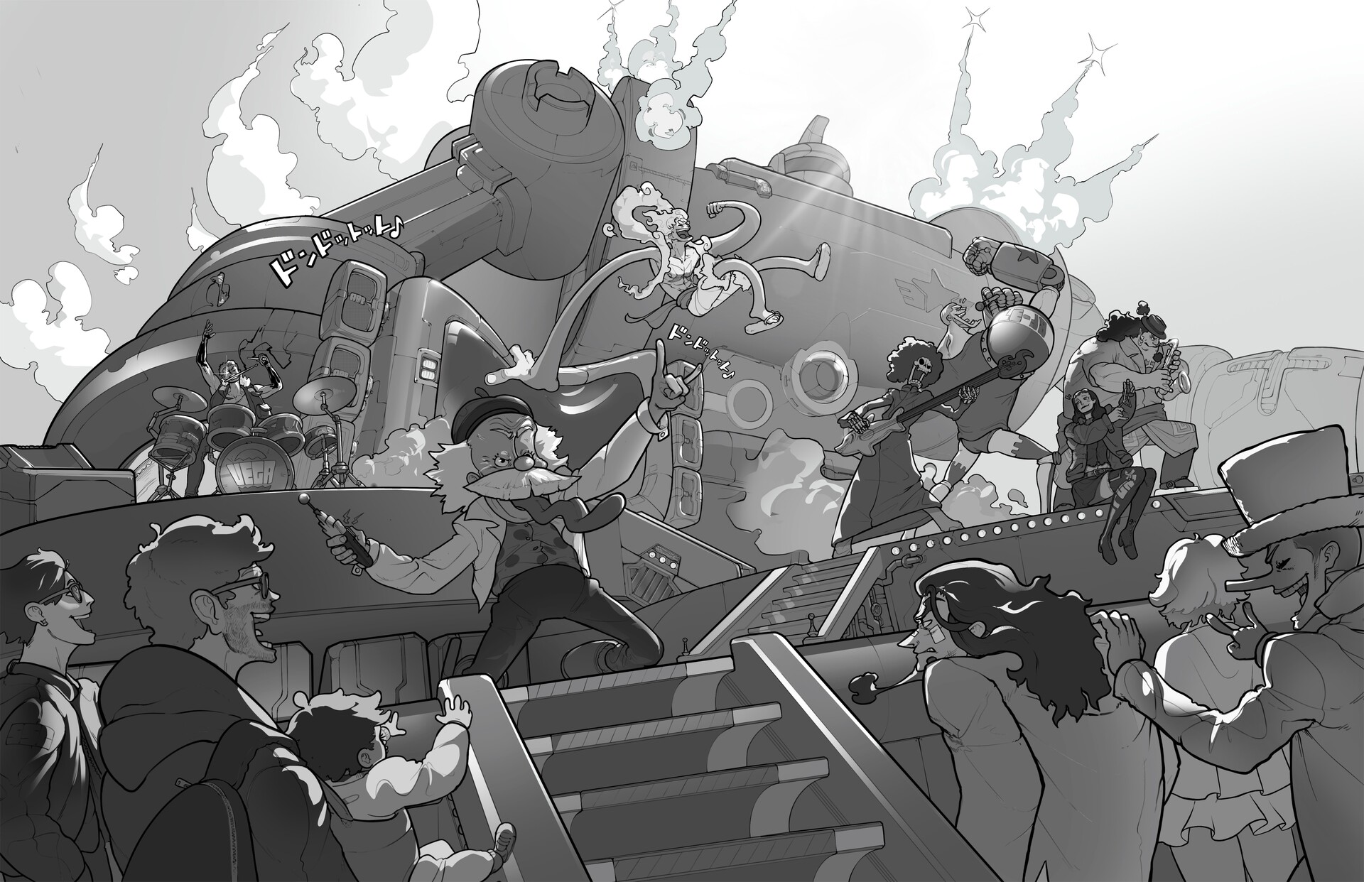 ArtStation - [ One Piece: "Egghead Island" Theme Park ] - ACCD Advanced Perspective Fa 2024