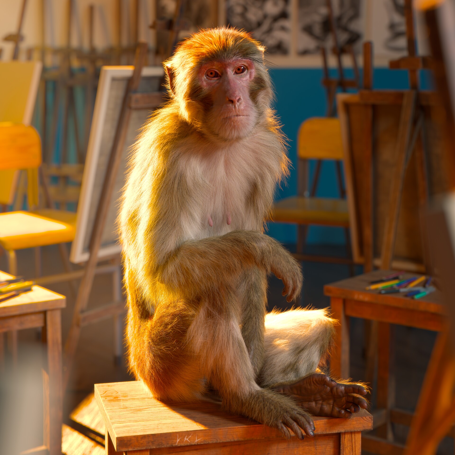 ArtStation - model in studio