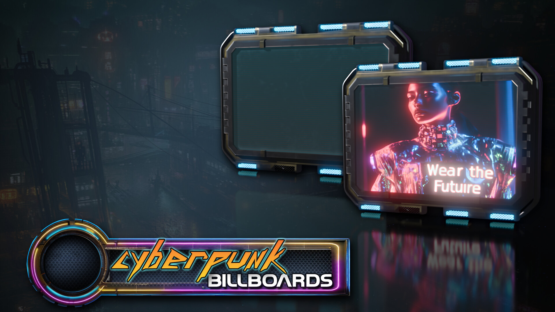 3D Tudor - Stylized Cyberpunk Billboard Pack for Blender & Game Design ...