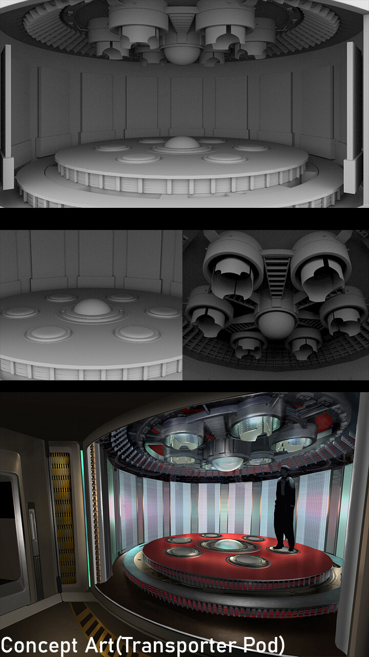 ArtStation - Star Trek Transporter pod (Game Asset)