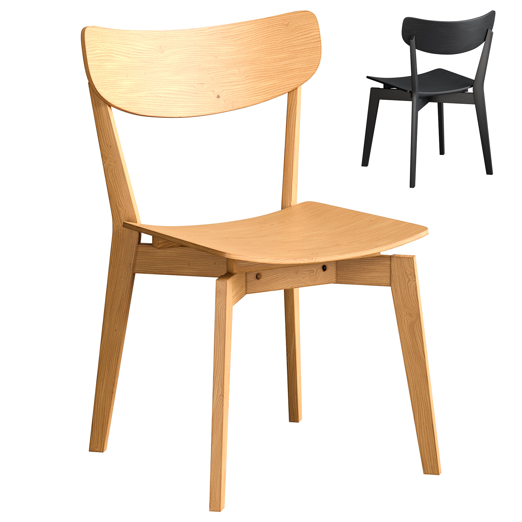 ArtStation - 3D Product-Natural Larsen Wooden Dining Chairs SR