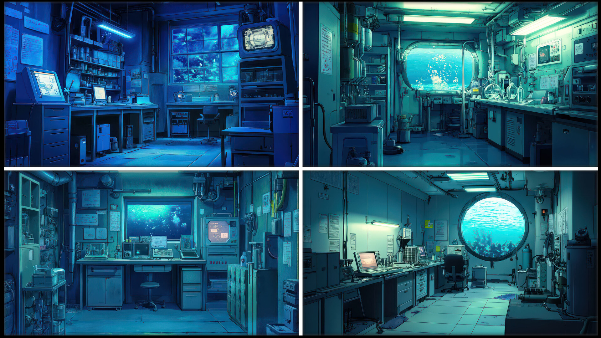 Ferial Concept - 🔹200 Underwater Lab - Anime Concept Reference Image ...