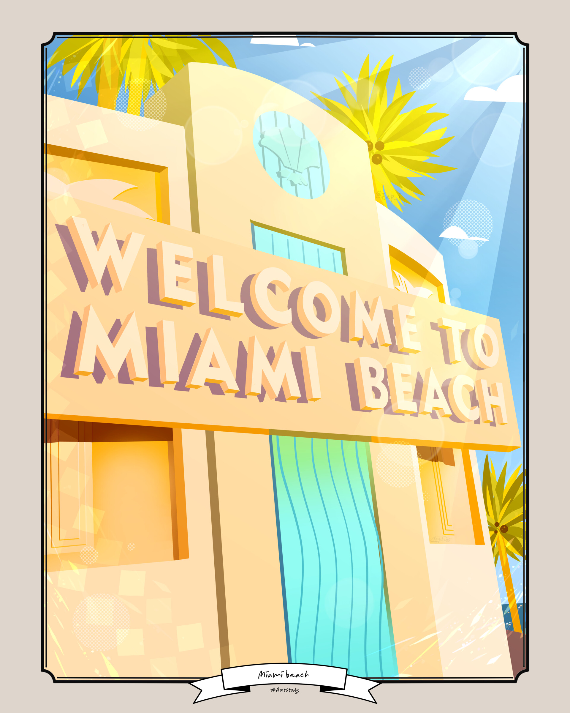 ArtStation - Welcome to Miami Beach - Study