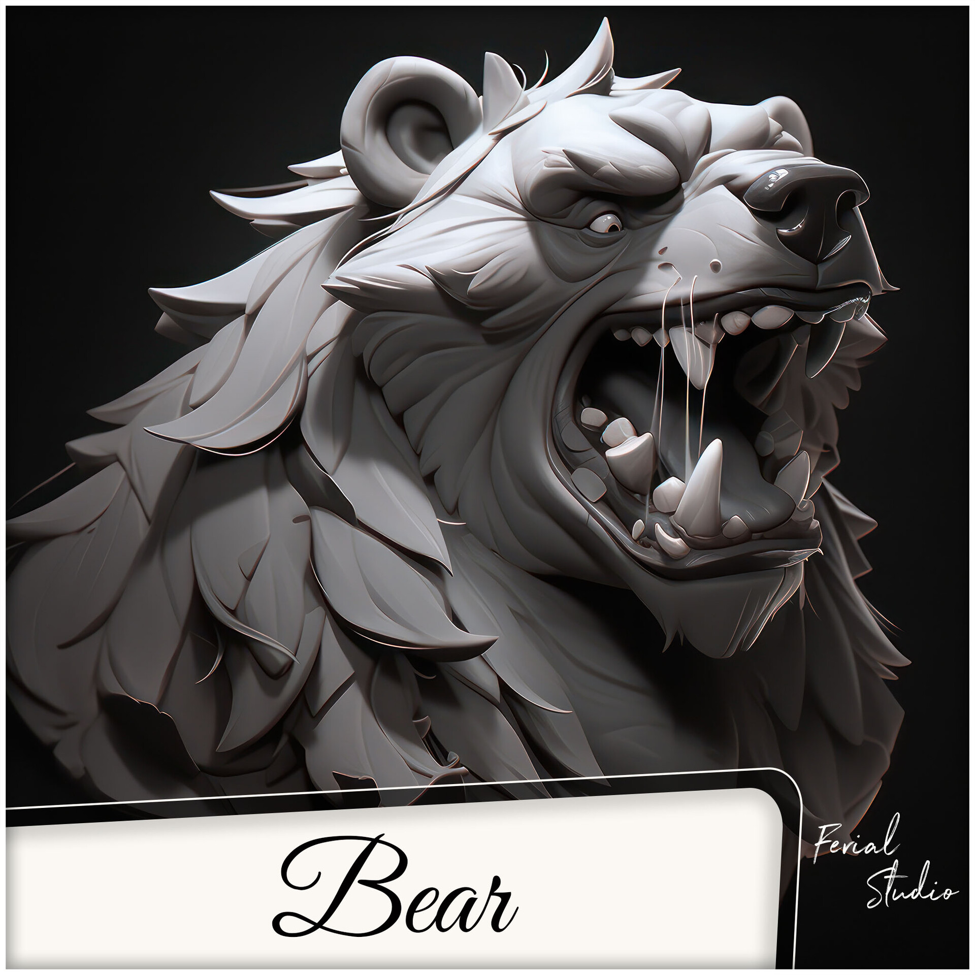 ArtStation - 🔹240 Bear - Head Model Reference Image Pack v.45 |4K|