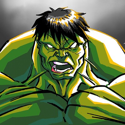 brown hulk drawing