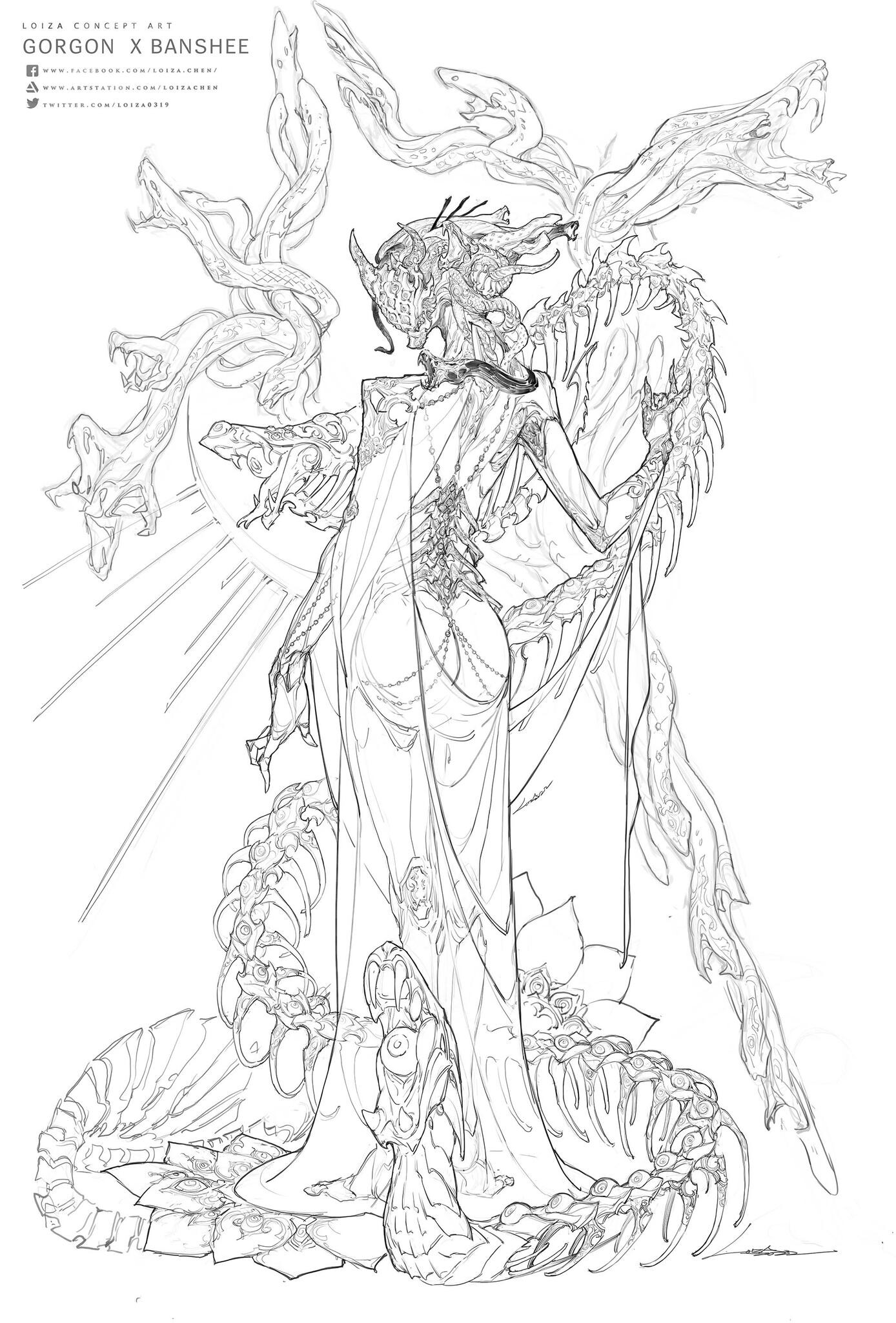 banshee coloring pages