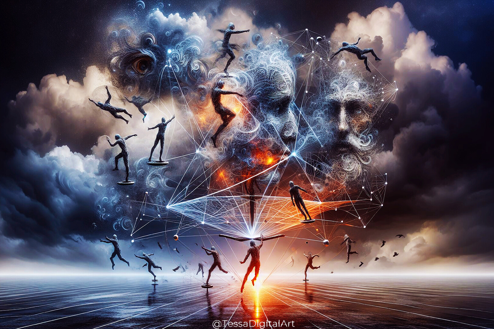 TessaDigitalArt - Connected to the Network, Disconnected from Humanity