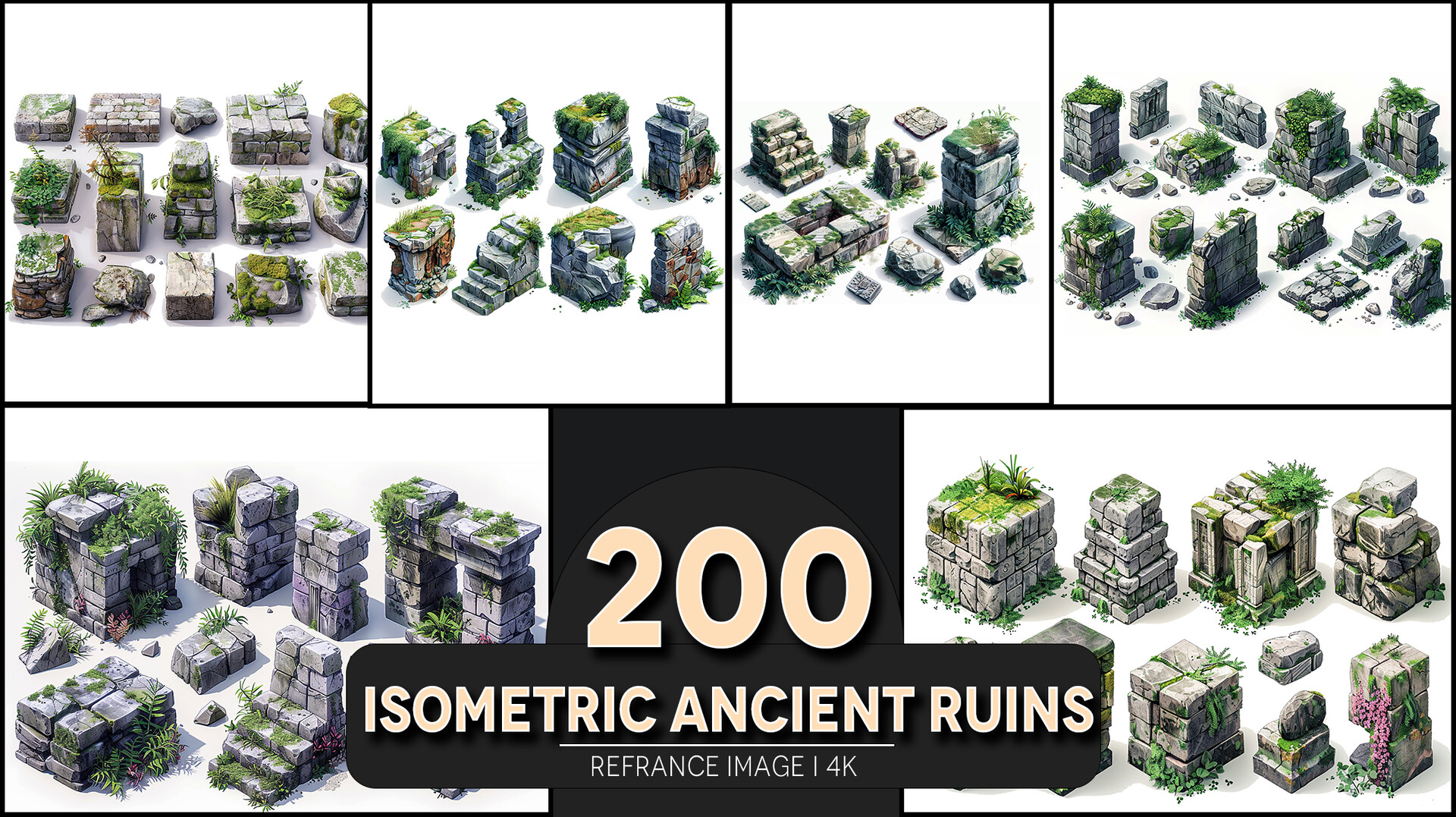 Pixel Ref - Isometric Ancient Ruins 4K Reference/Concept Images