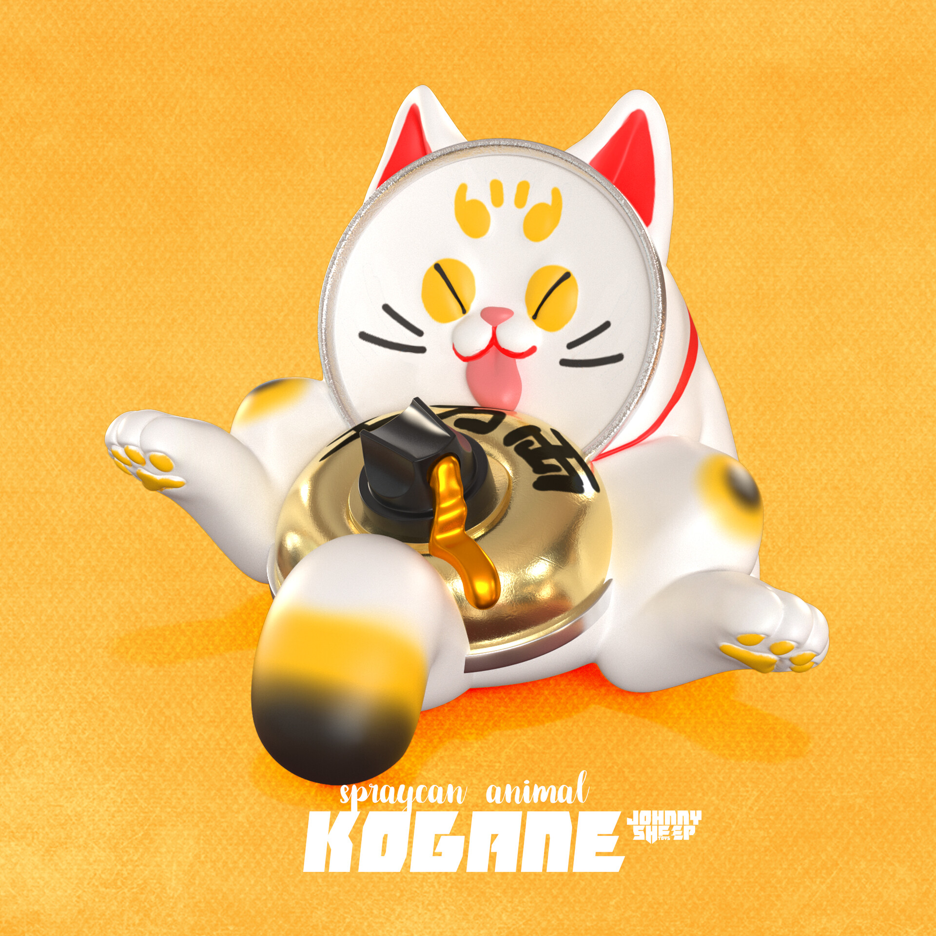 ArtStation - Spray Can Cat - Kogane