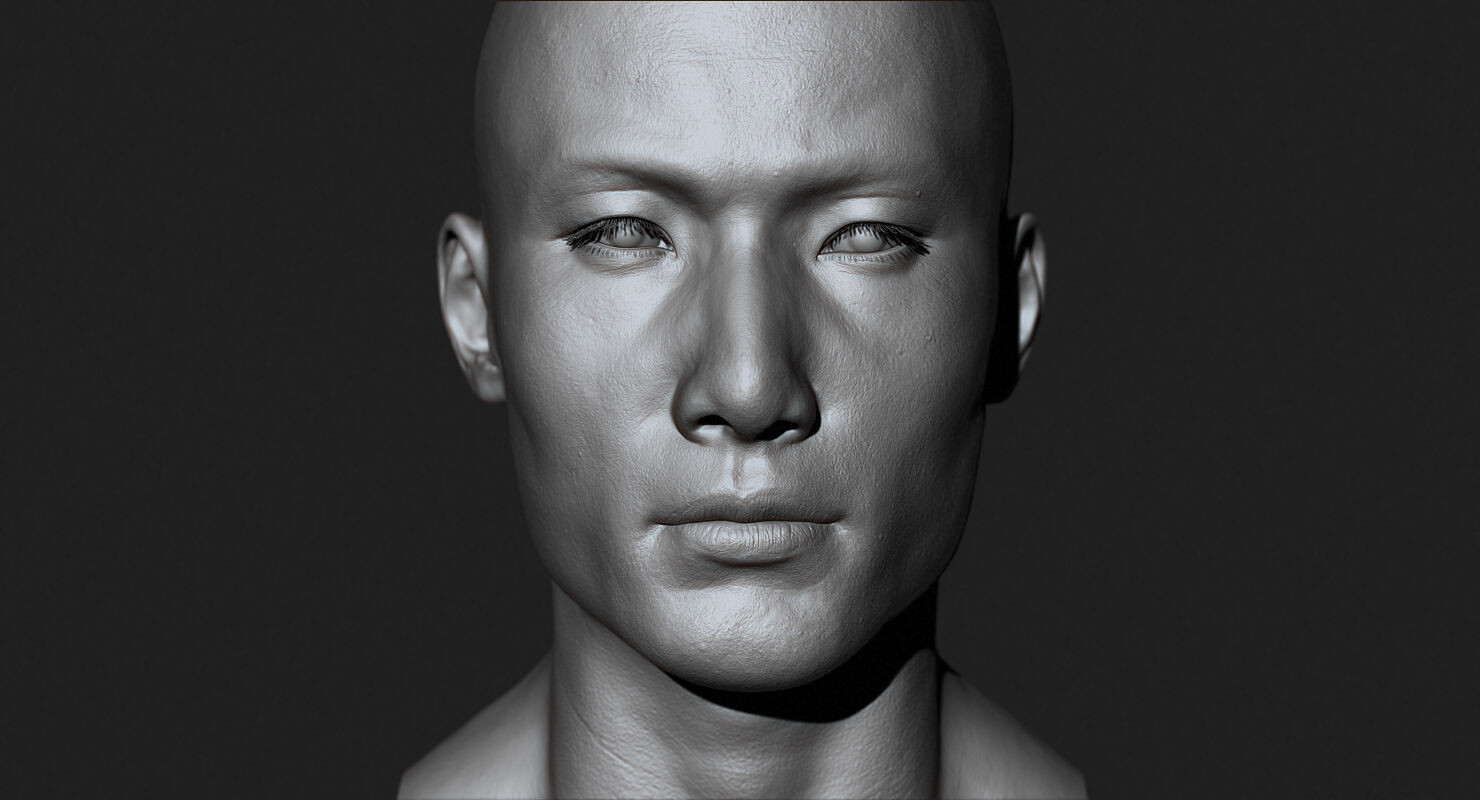 ArtStation - Asian male head