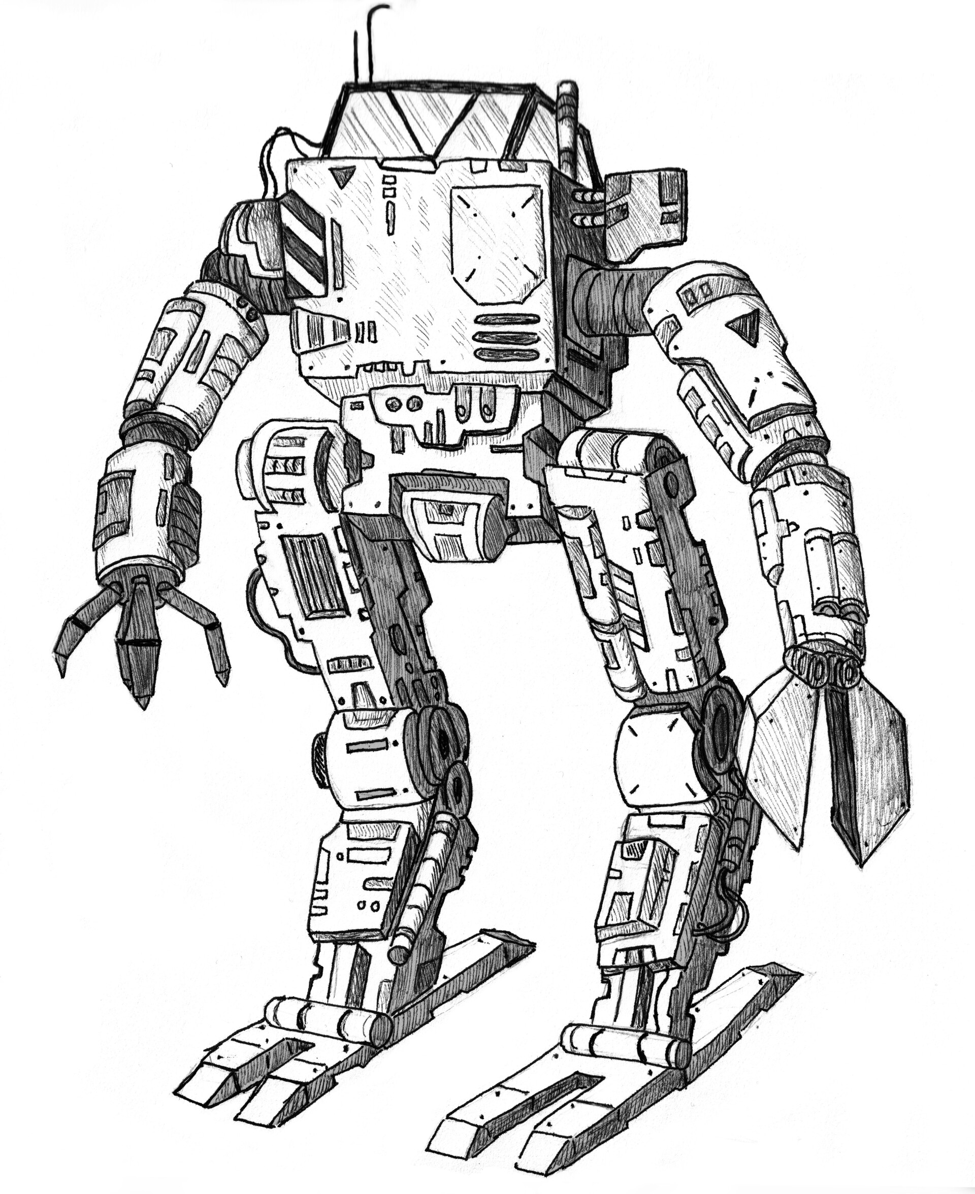 futuristic technology drawing