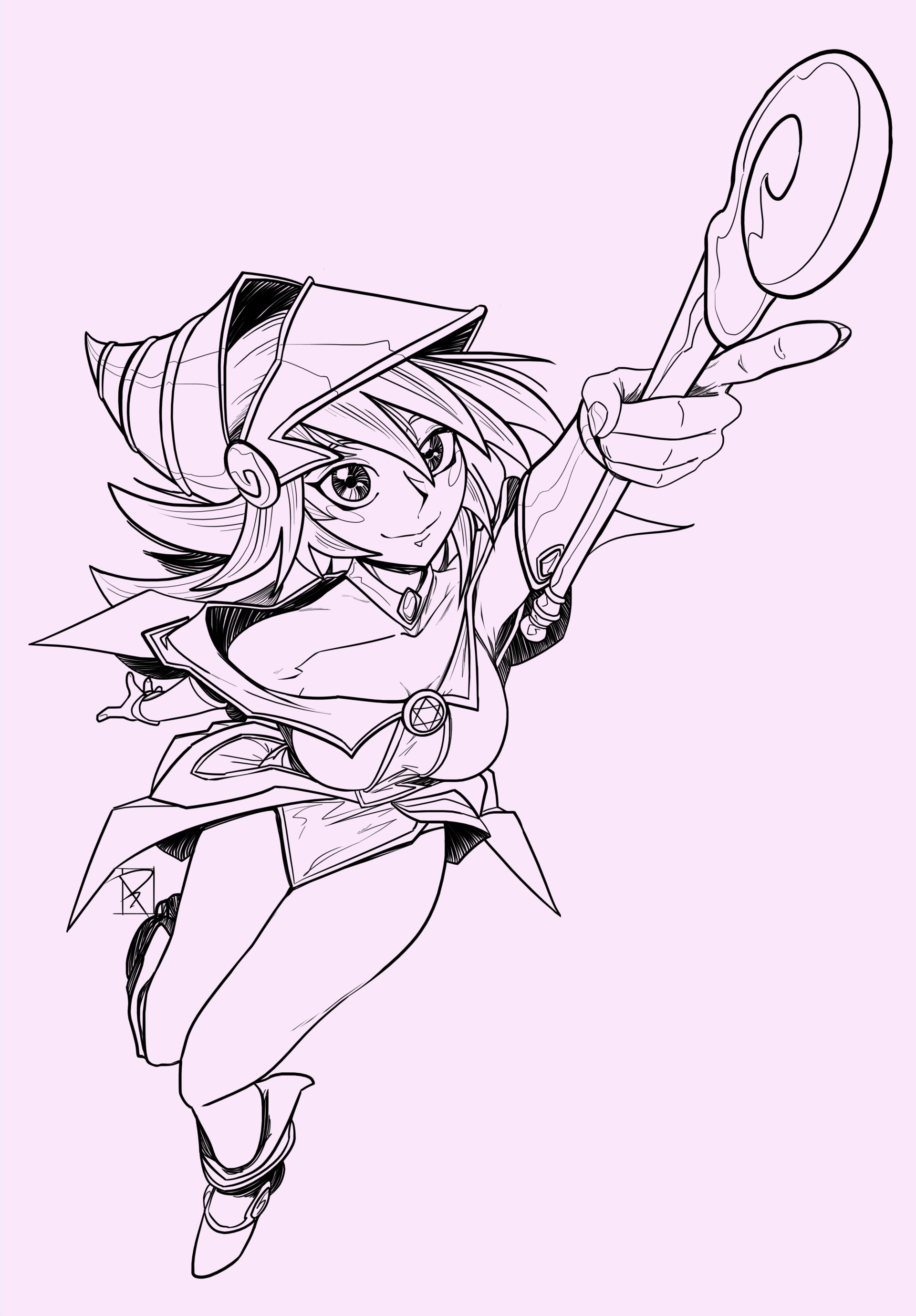 dark magician girl coloring pages
