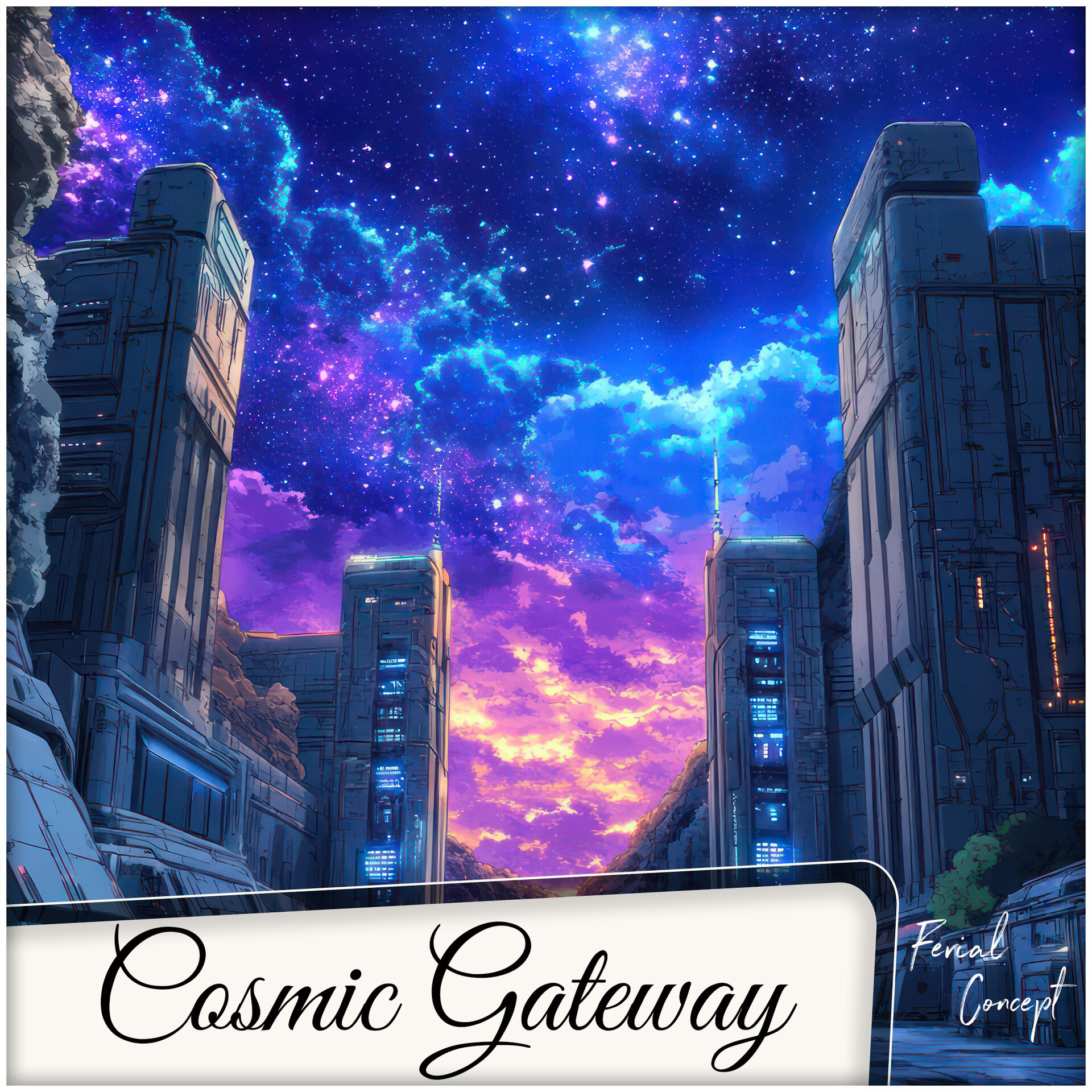 Ferial Concept - 🔹200 Cosmic Gateway - Anime Concept Reference Image ...