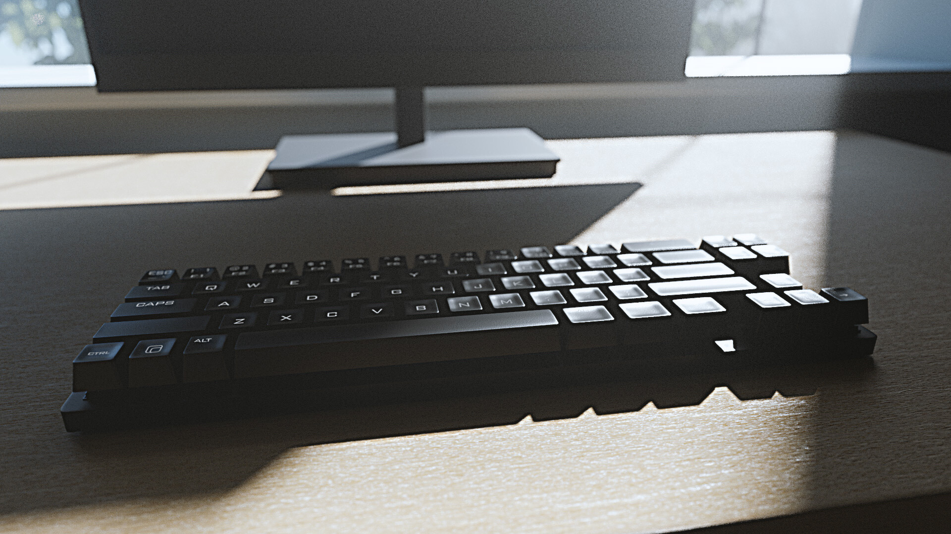 ArtStation - Keyboard modelled and rendered in Blender
