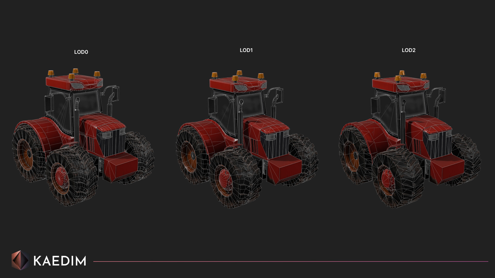 Kaedim - Tractor | 3D Stylised Game Asset | Kaedim