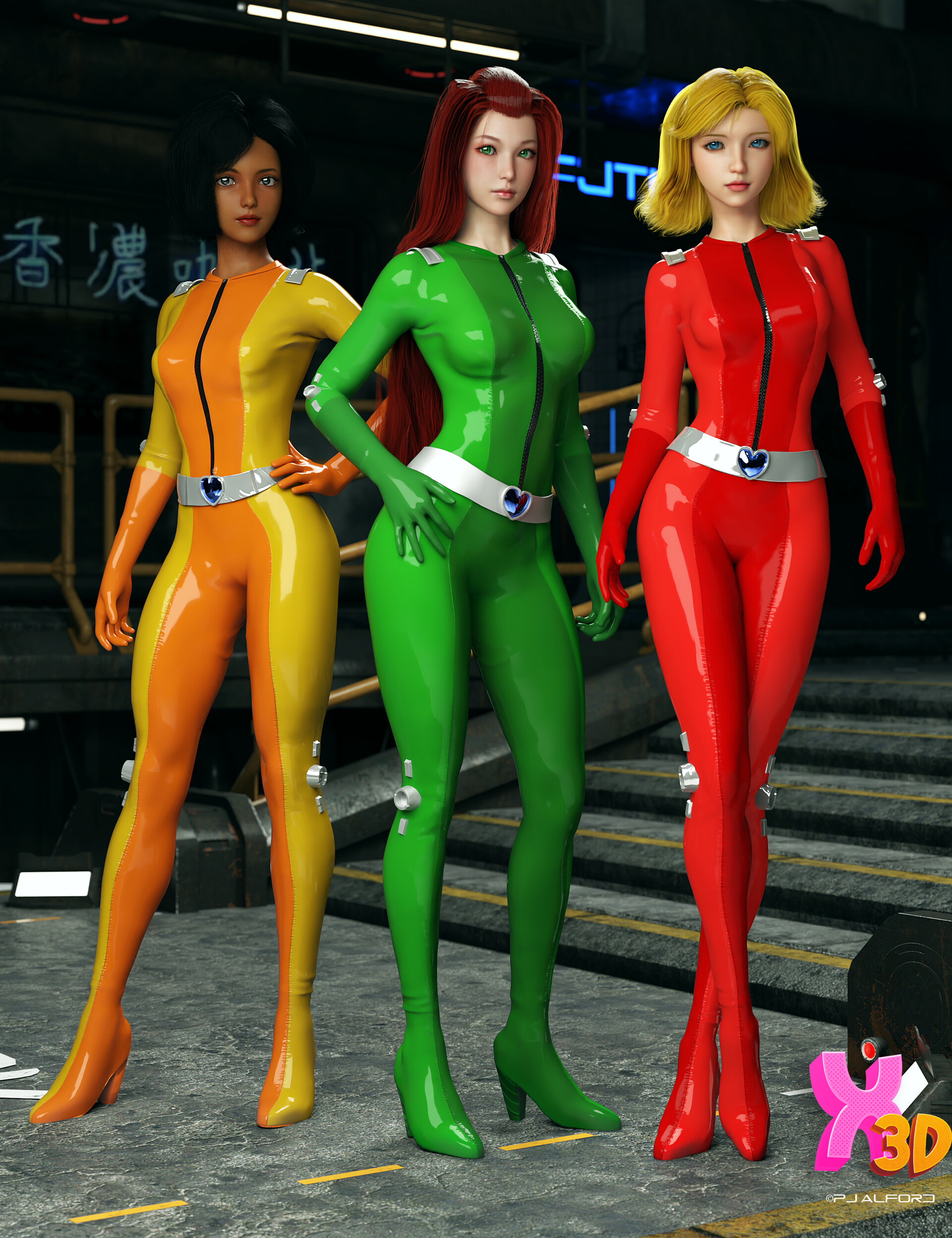 Xtreme3D Studio - Totally Spies Full Bundle for G8F by Muwawya