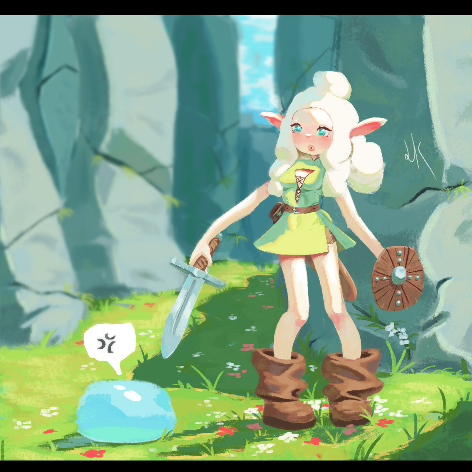 ArtStation - Lea and slime