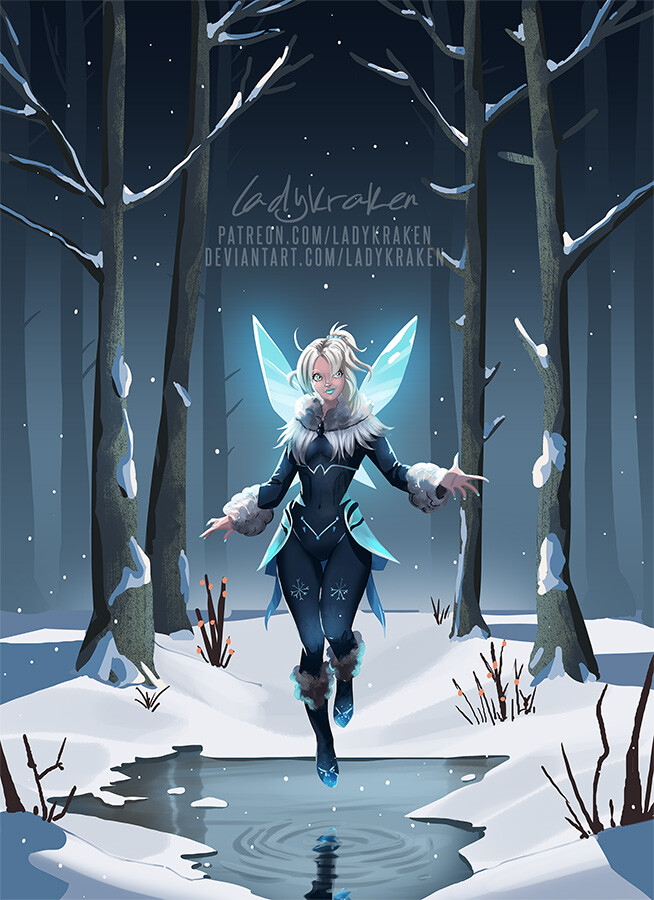 ArtStation - Winter Fairy Card - Commissions OPEN