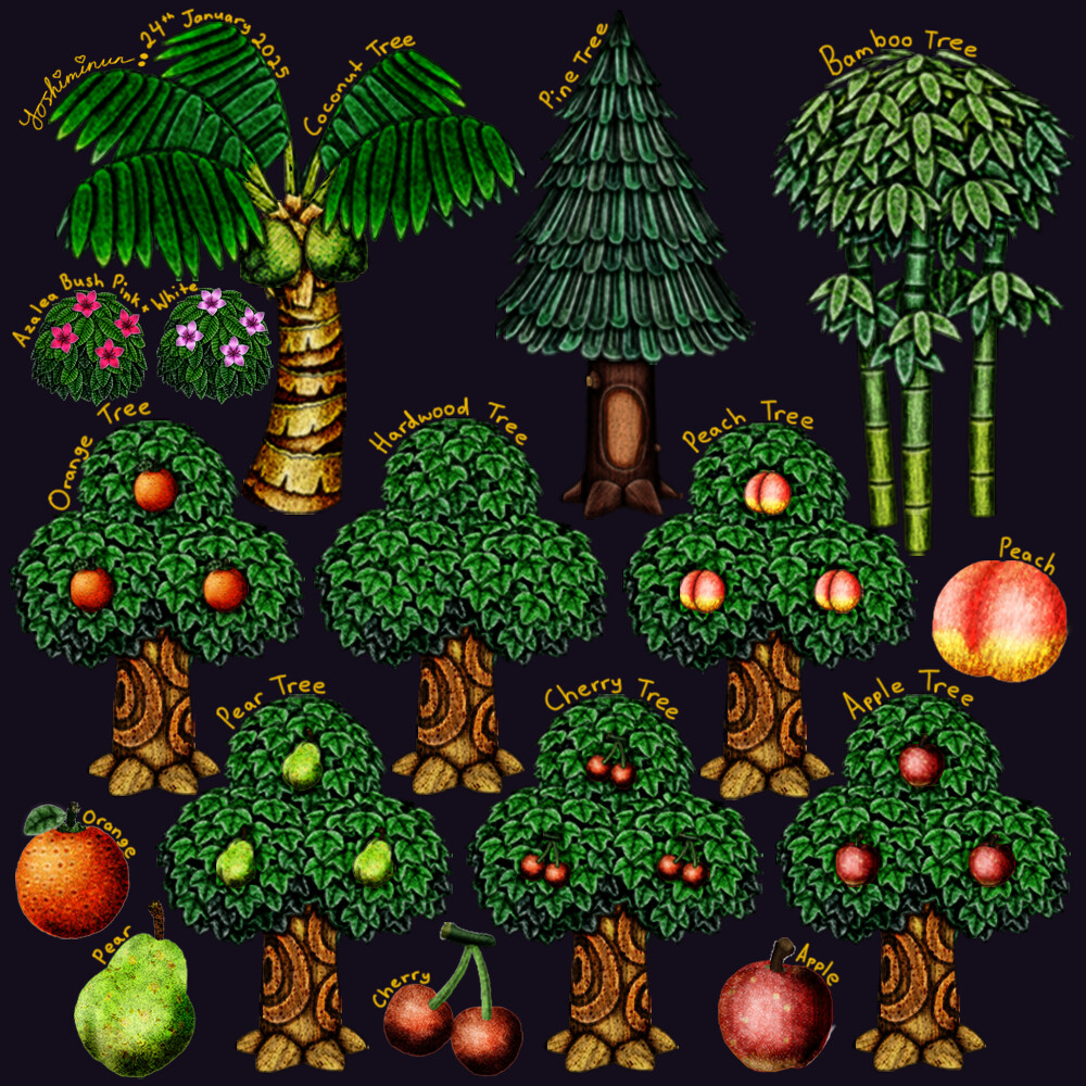 Alison Thomas - Animal Crossing Fantasy Map Birdseye View