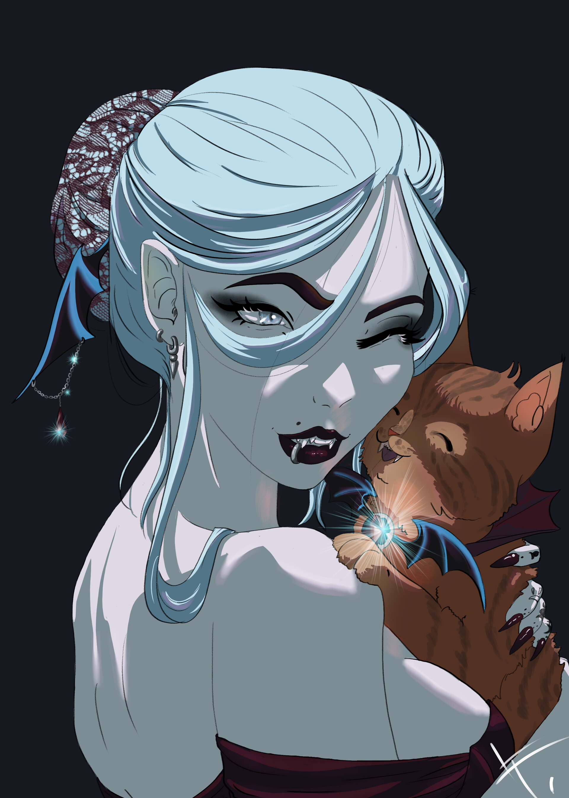 ArtStation - The Vamp and the cat