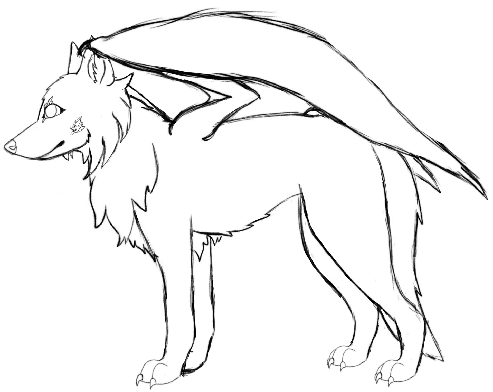 werewolf with wings coloring pages