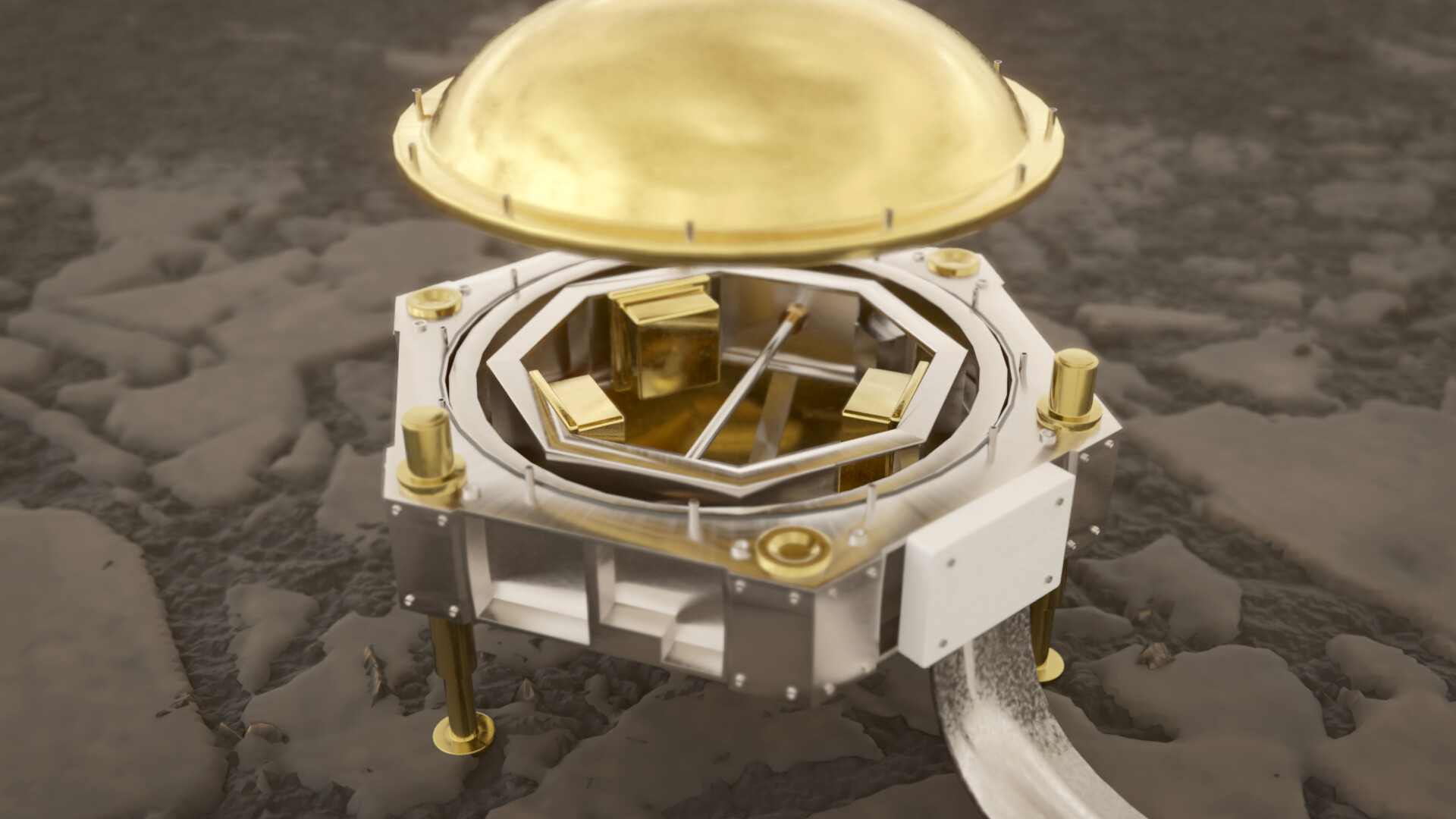 ArtStation - Venus Seismometer Concept