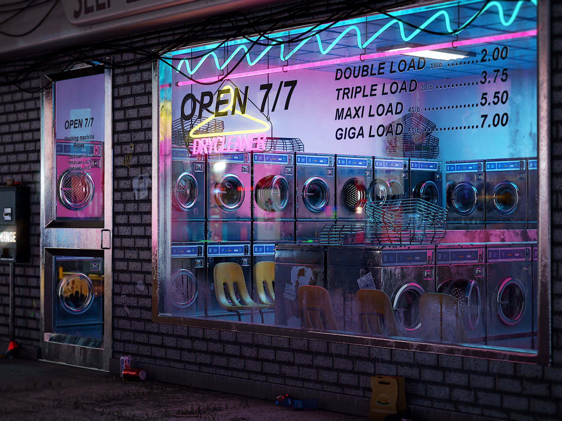 ArtStation - Coin laundry room