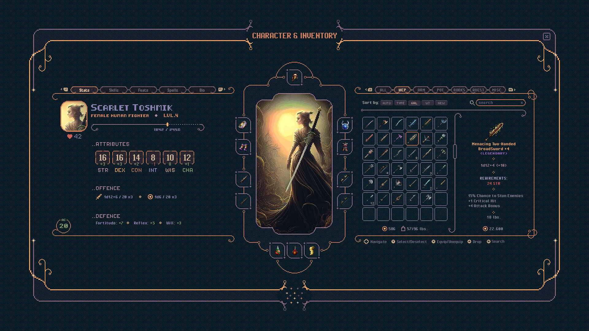 ArtStation - UI Design For an Unknown RPG game