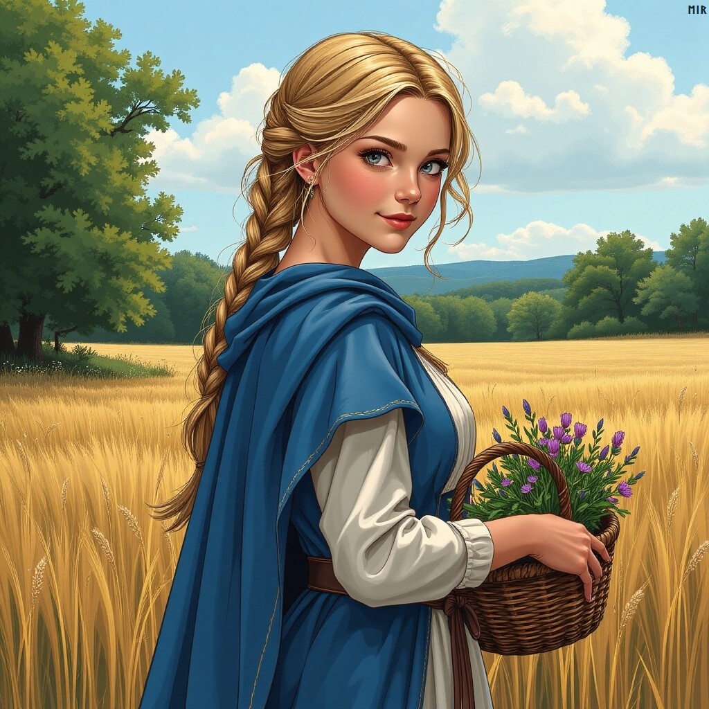 ArtStation - Eir and herbs and flowers