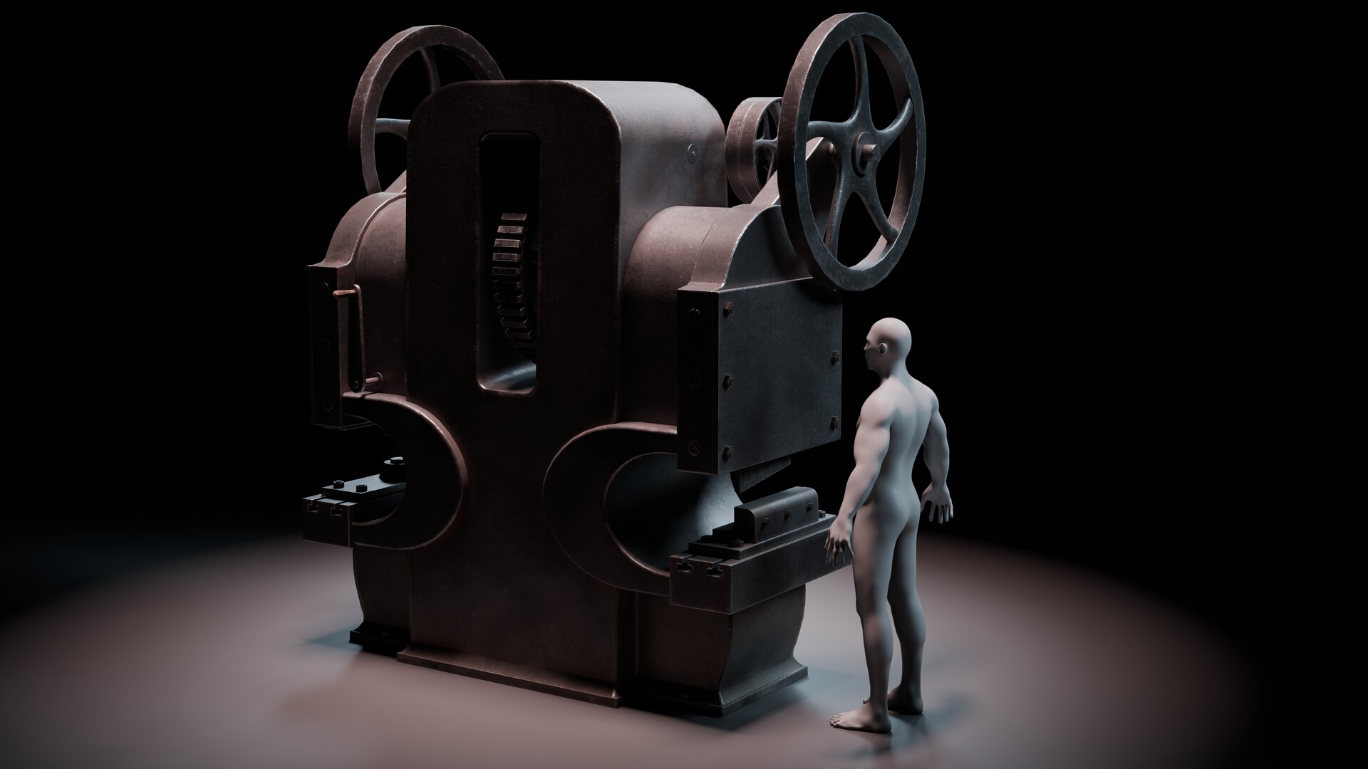 ArtStation - Double-sided punching machine with scissors from the 19th century.