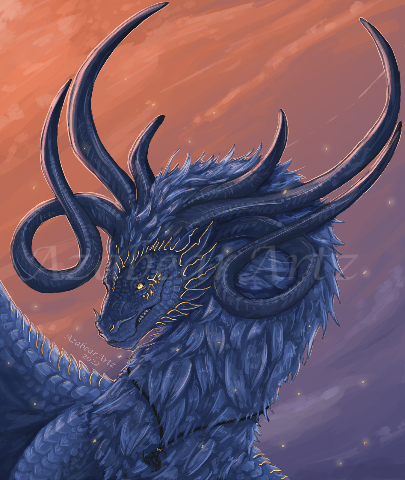 AzabearArtz - Great Horned Dragon